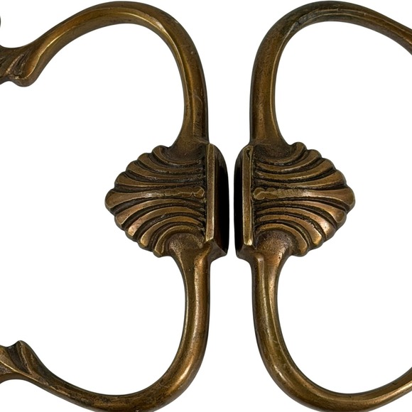American Vintage | Accents | Vintage Brass Shell Hardware Legs Set 7s ...